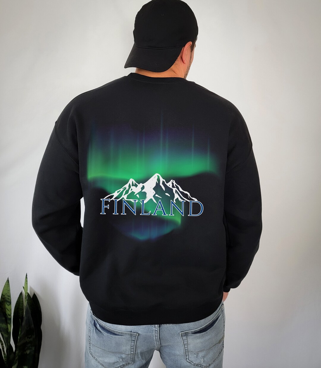 Finland Sweatshirt Northern Lights Nordic Sweater Finland Crewneck ...