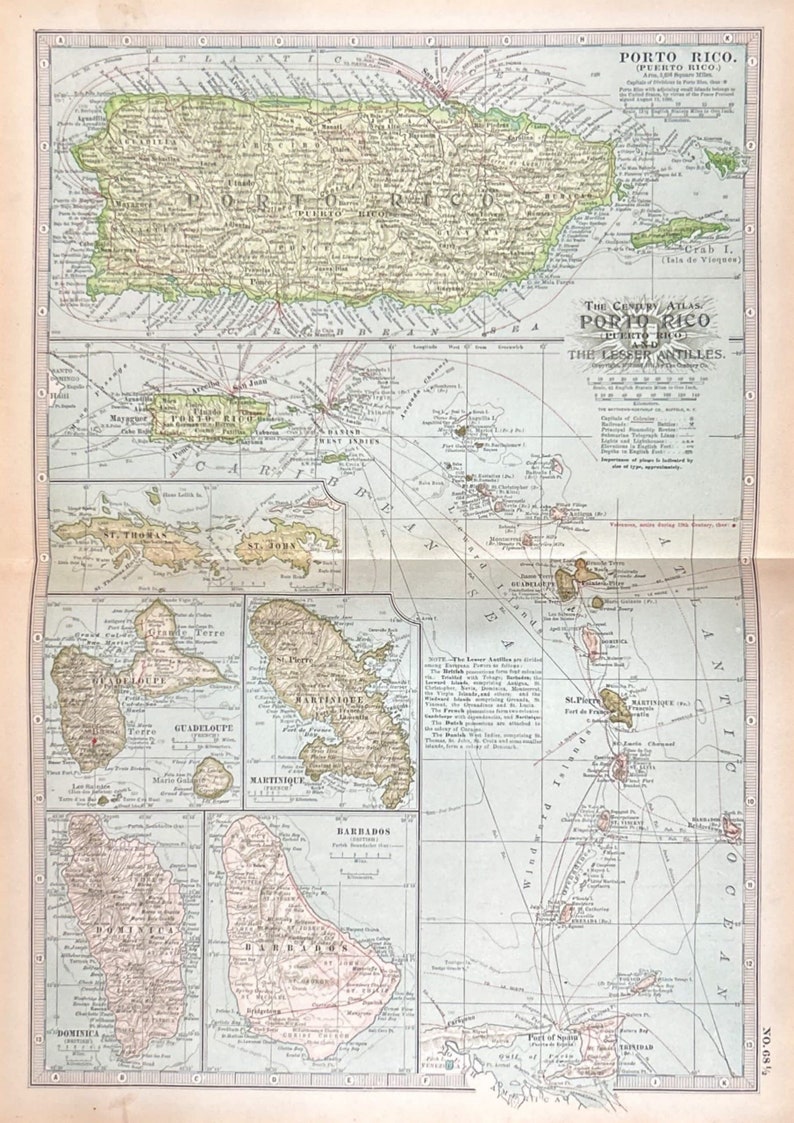 No. 6235 Puerto Rico and Lesser Antilles/virgin Islands 1911 - Etsy