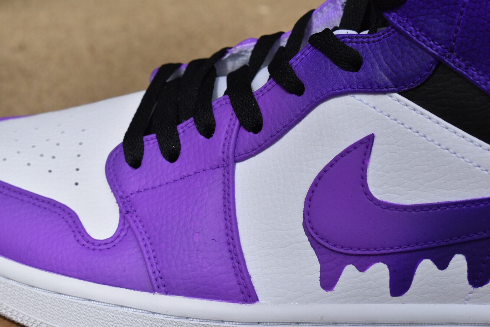 Dripping Purple Fade Jordan 1s - Etsy