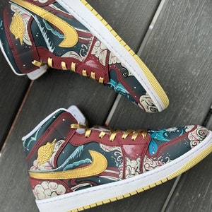Custom Japanese Style Artwork Themed Jordan 1 (can Make However You'd ...