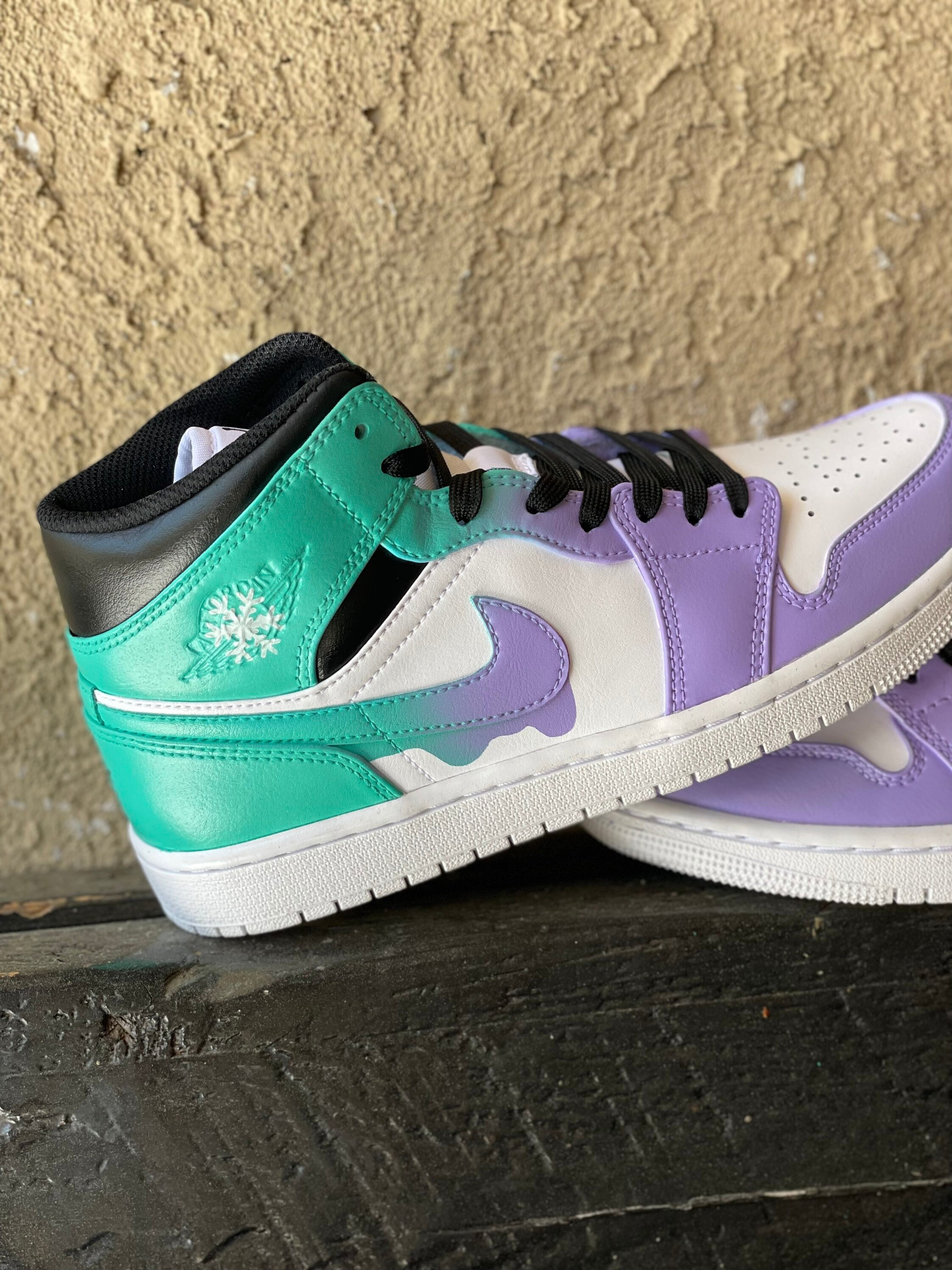 Dripping Purple Fade Jordan 1s - Etsy