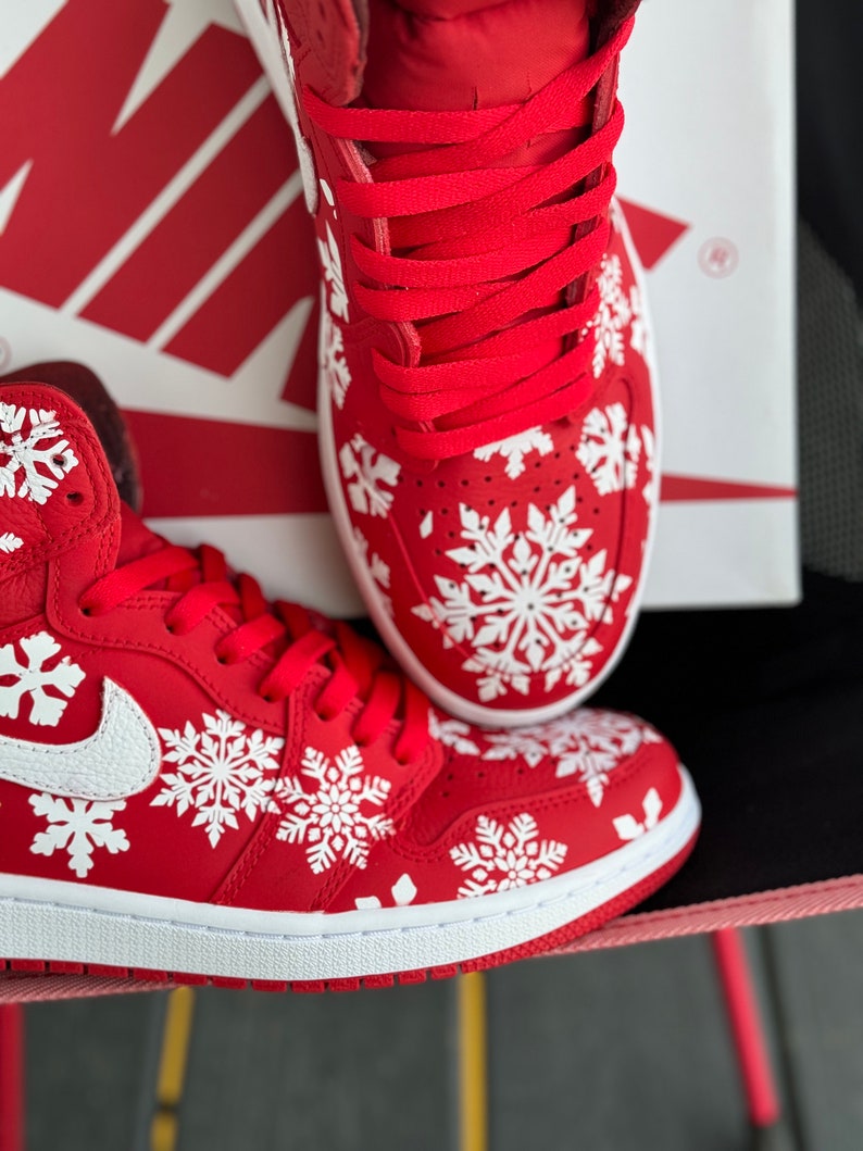 Custom Christmas Themed Style Artwork Themed Jordan 1 (can Make However ...