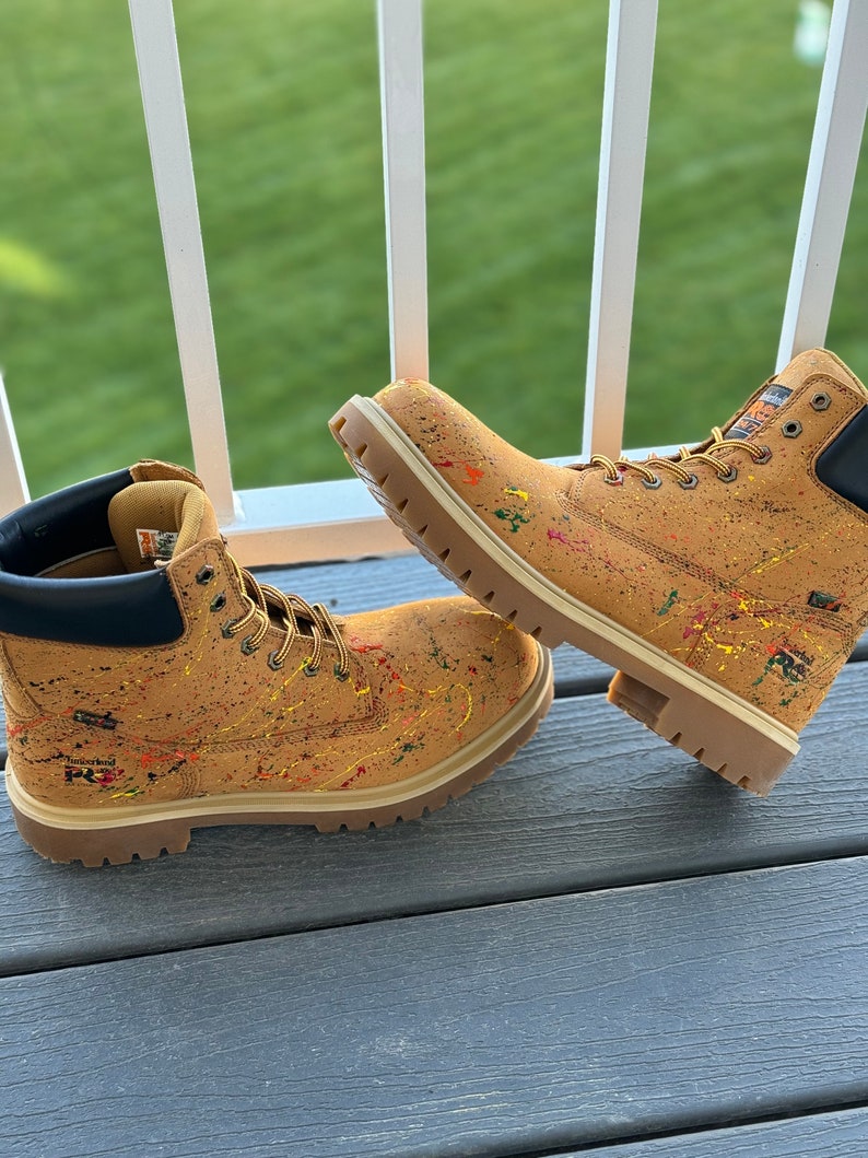 Custom Paint Splatter Timberland Boots (can Be Made However You’d Like ...