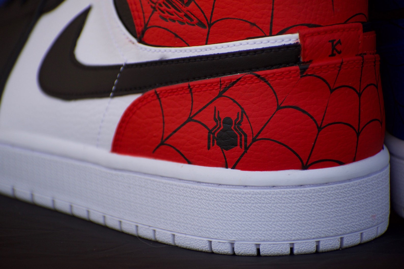 Custom Blue and Red Spiderman Themed Jordan 1 Mids - Etsy