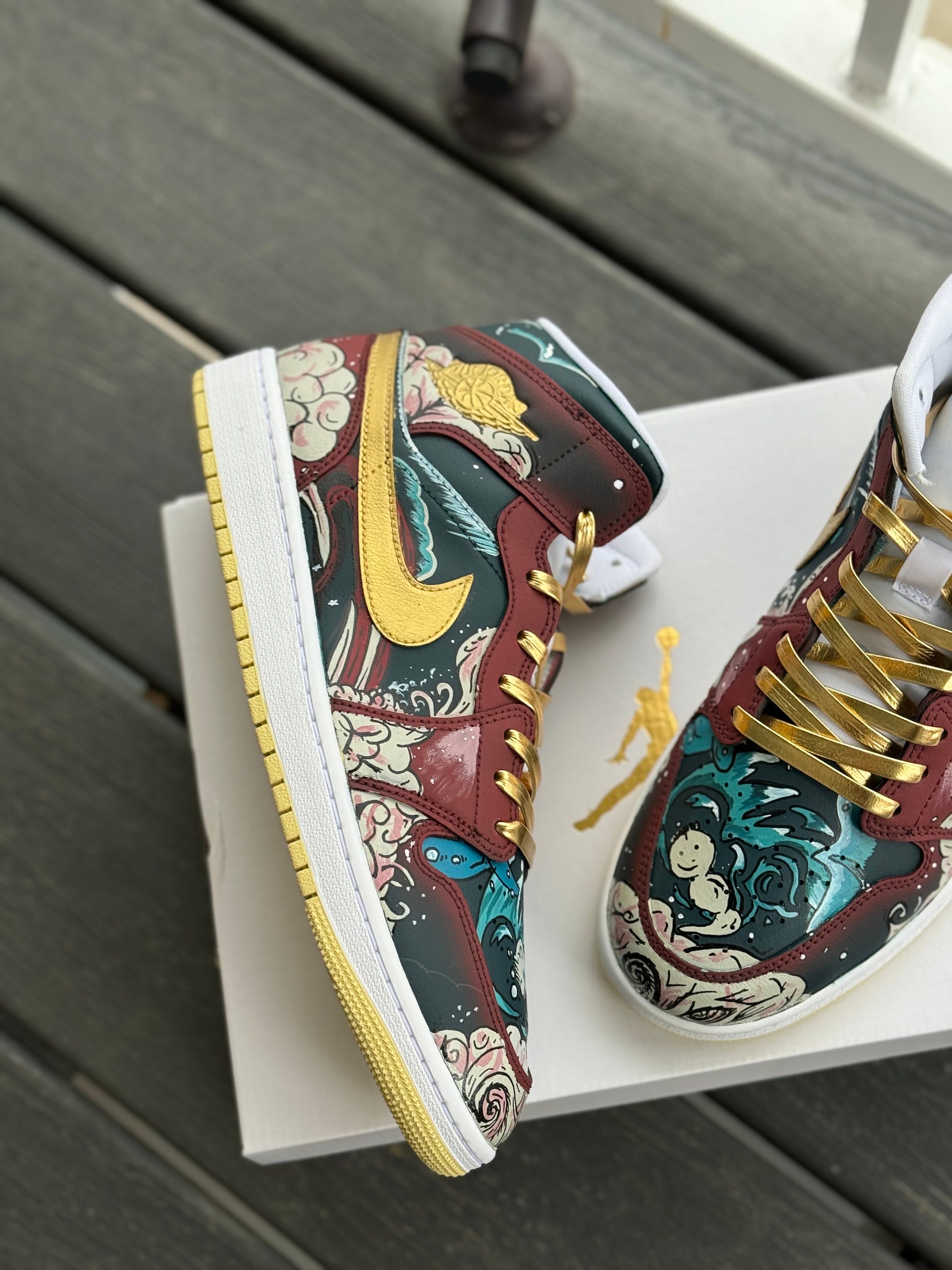 Custom Japanese Style Artwork Themed Jordan 1 (can Make However You'd ...