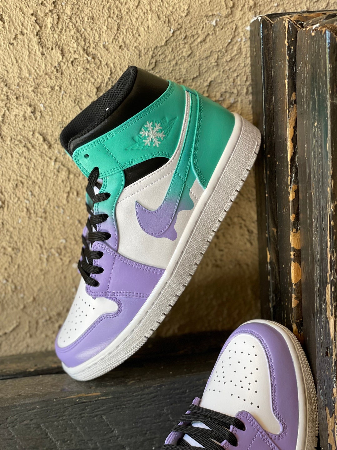 Dripping Purple Fade Jordan 1s - Etsy