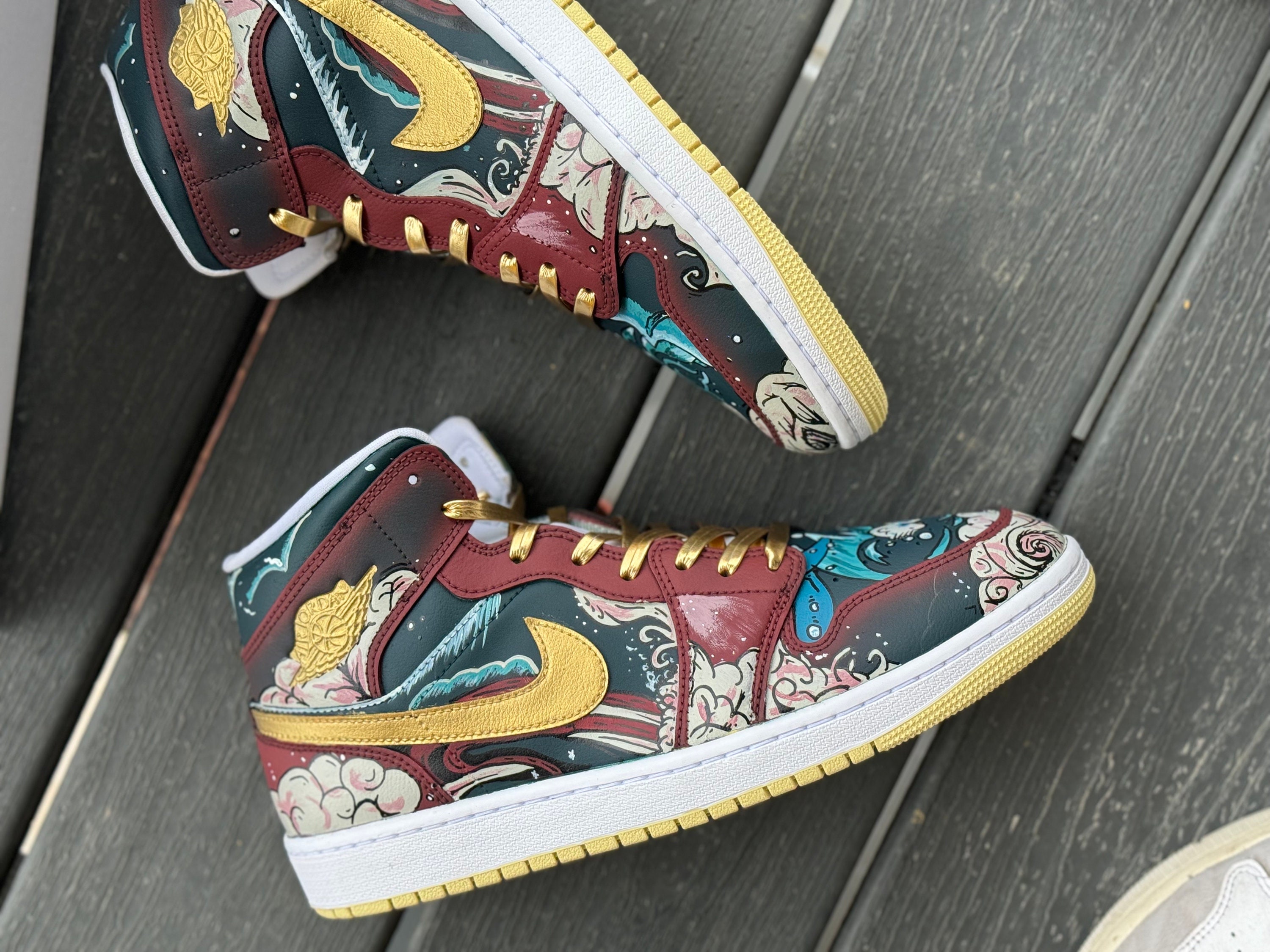 Custom Japanese Style Artwork Themed Jordan 1 (can Make However You'd ...