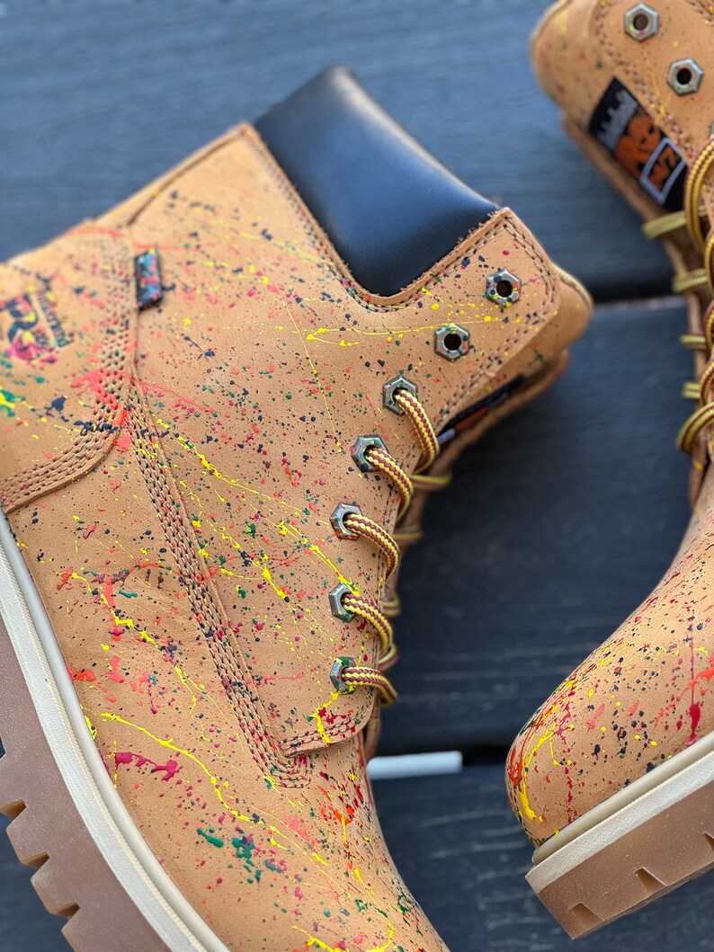 Custom Paint Splatter Timberland Boots (can Be Made However You’d Like ...