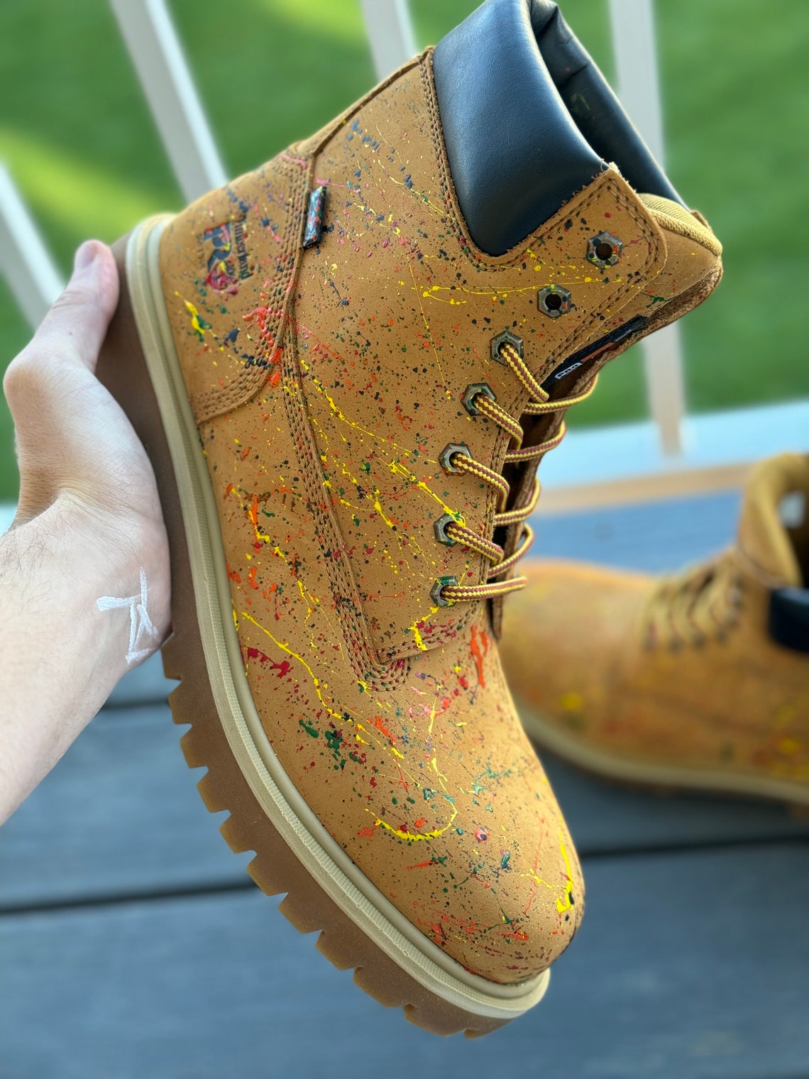 Custom Paint Splatter Timberland Boots (can Be Made However You’d Like ...