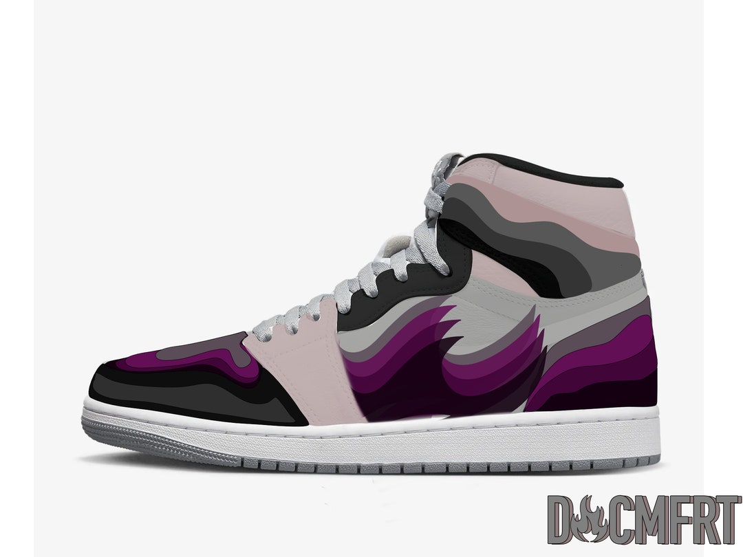 Custom Waves Purple, Grey, Black Jordan 1 Highs (mock Up) - Etsy