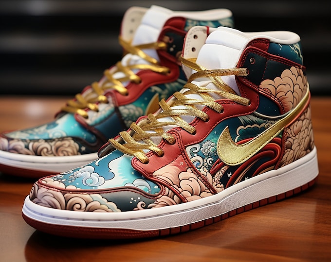 Custom Japanese Style Artwork Themed Jordan 1 can Make However You'd ...