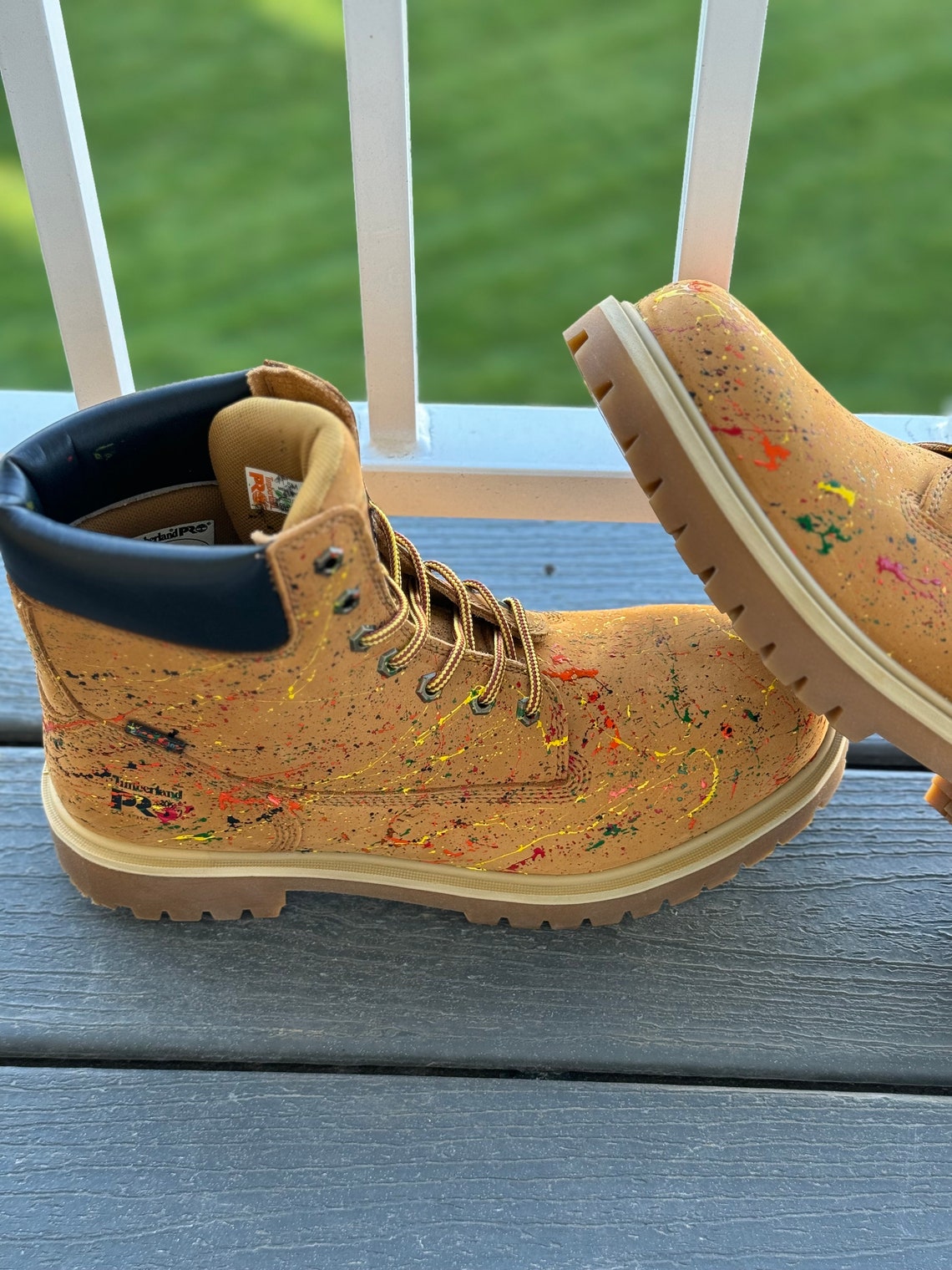 Custom Paint Splatter Timberland Boots (can Be Made However You’d Like ...