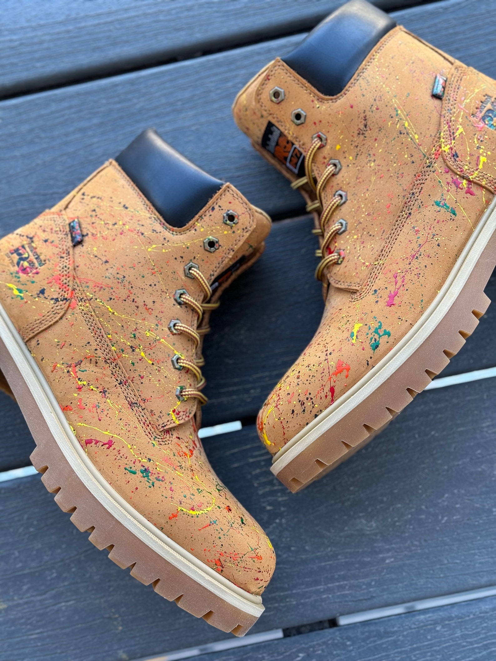 Custom Paint Splatter Timberland Boots (can Be Made However You’d Like ...