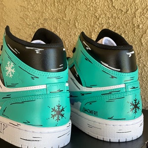 Purple to Light Blue Cartoon Drip Jordan 1s - Etsy