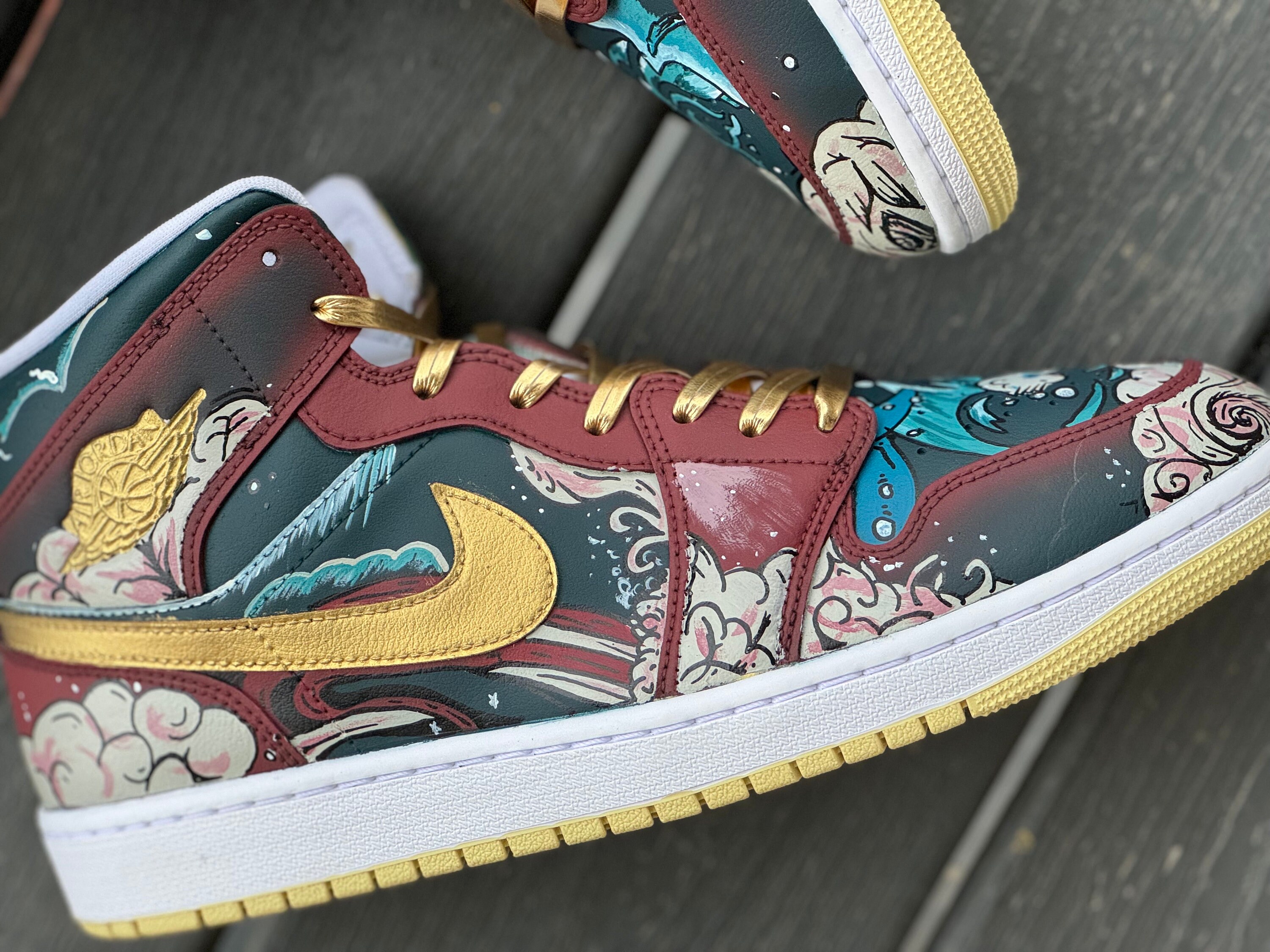 Custom Japanese Style Artwork Themed Jordan 1 (can Make However You'd ...