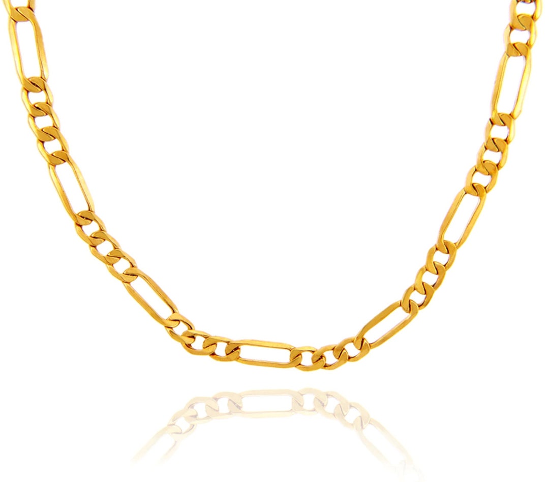 Gold Chains: Hollow Figaro 10k Gold Chain 1.89mm - Etsy
