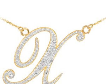 Diamond X Necklace - Etsy