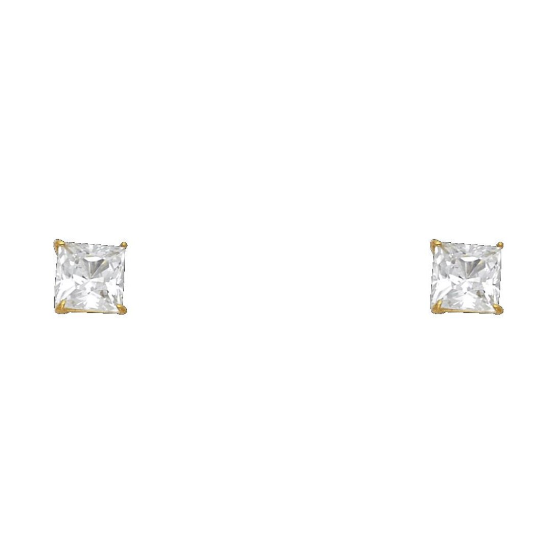 14ky 5mm Sq Basket Stud Earrings W/screw - Etsy