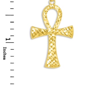 Ankh Cross Gold Pendant Necklace - Etsy