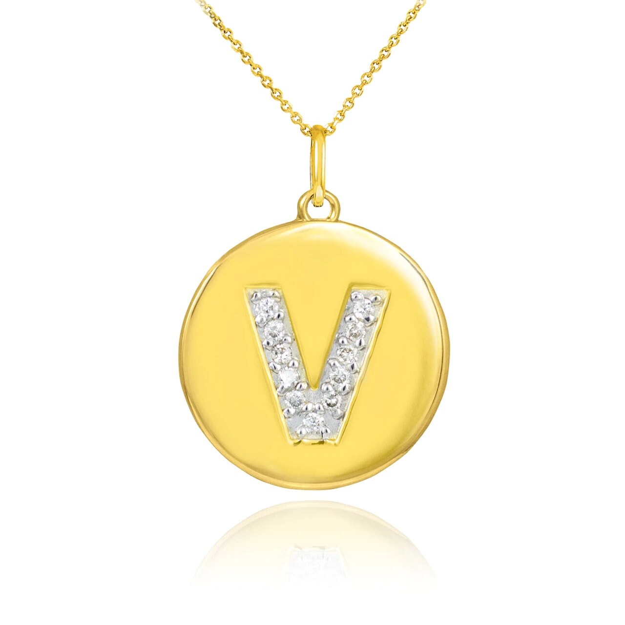 Alphabet V In Diamond