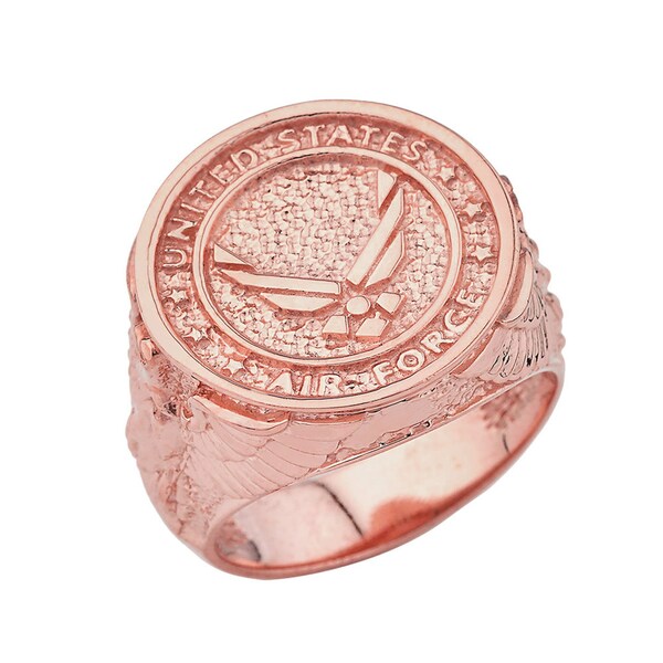 White Gold Air Force Ring - Etsy