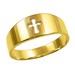 POLISHED GOLD Cut-out Cross Rings - Etsy