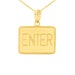 Yellow Gold Enter Exit Street Sign Pendant Double Sided - Etsy