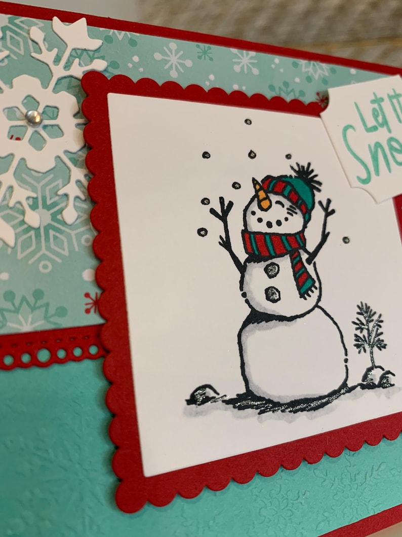 Handmade Snowman Christmas Cards - Etsy