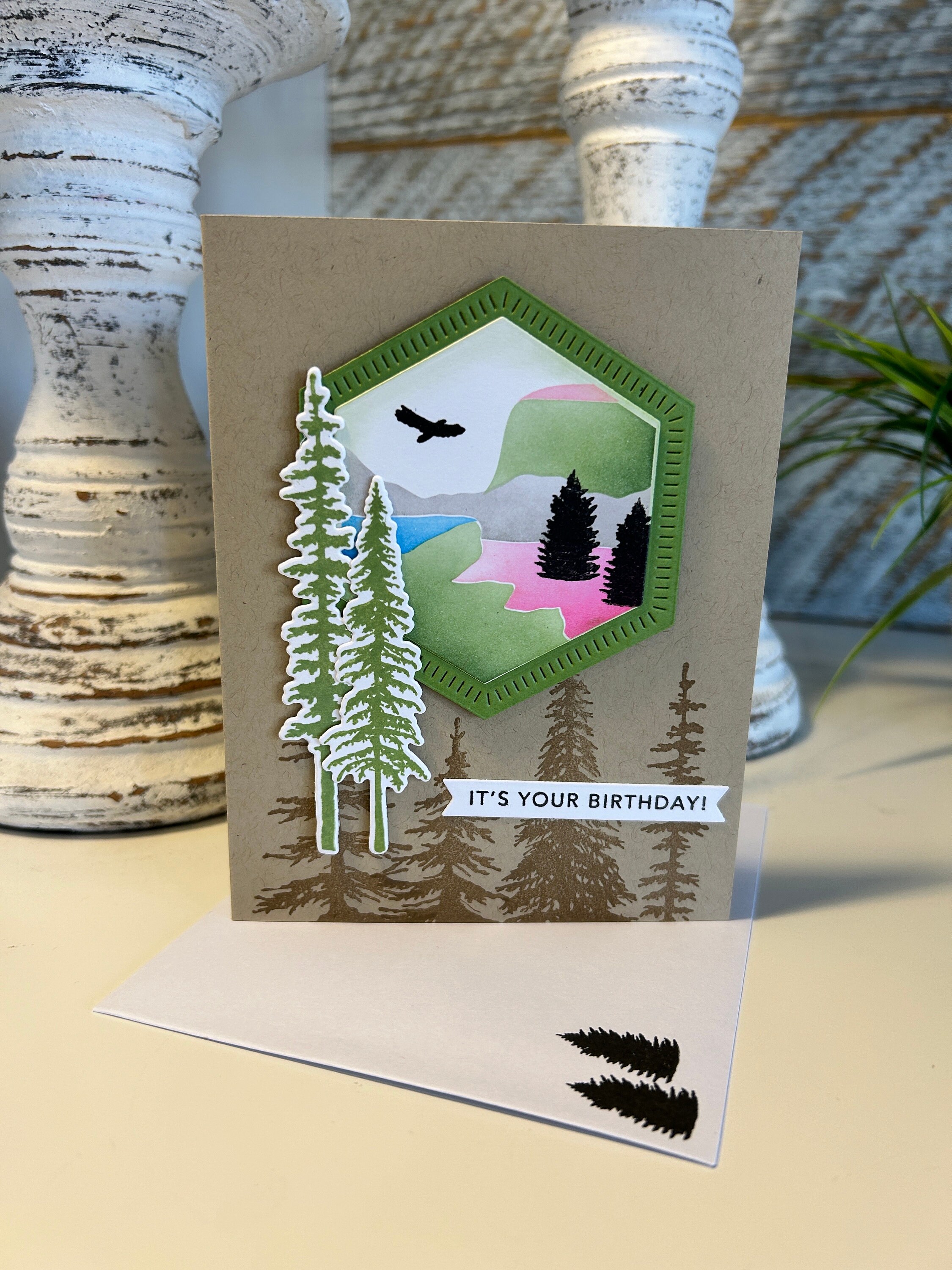 Masculine Birthday Cards, Outdoor Cards, Pine Trees - Etsy