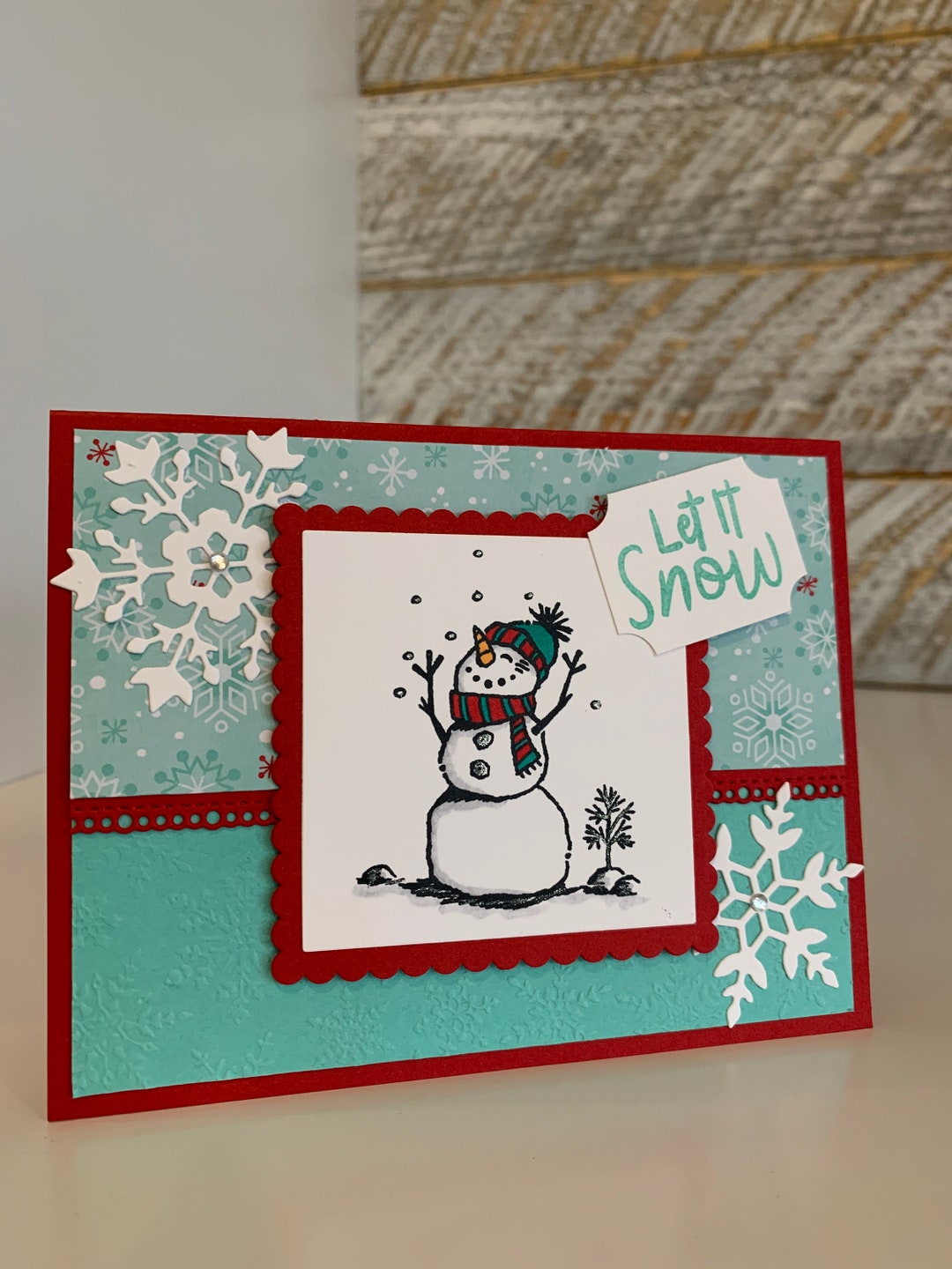 Handmade Snowman Christmas Cards - Etsy