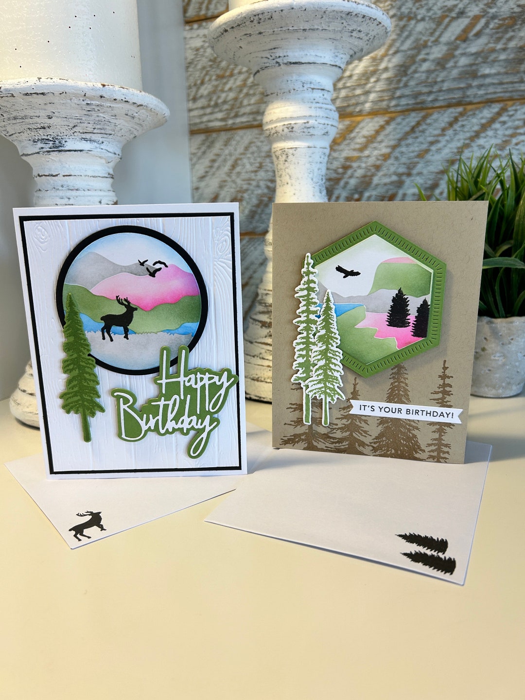 Masculine Birthday Cards, Outdoor Cards, Pine Trees - Etsy