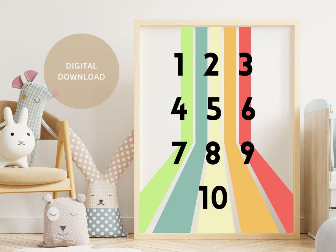 12345678910 Print Nursery Prints Quote Baby Quotes Number Numbers - Etsy