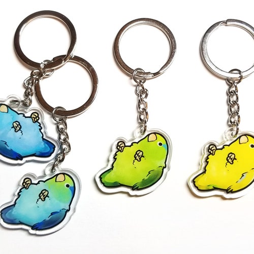 Dangling Lovebird Keychain - Etsy