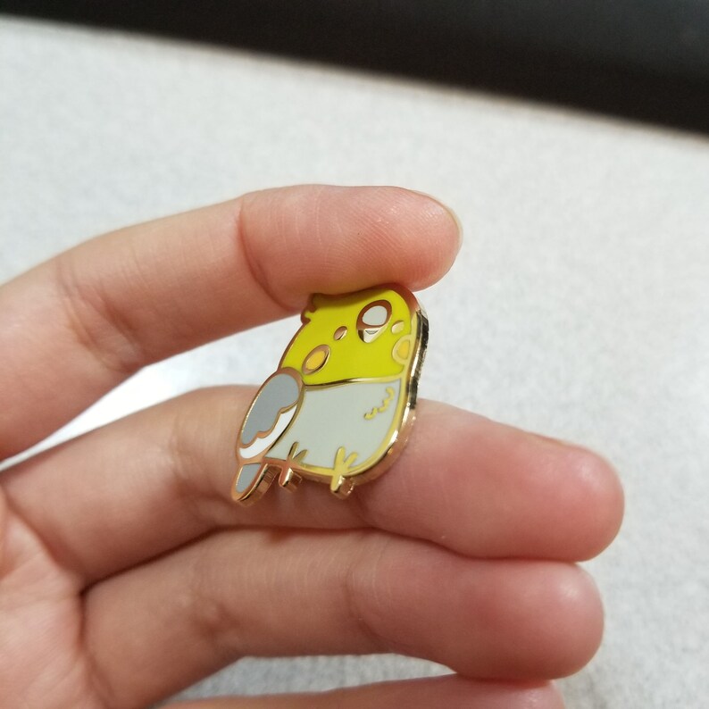 Pudgy Cockatiel Enamel Pin - Etsy