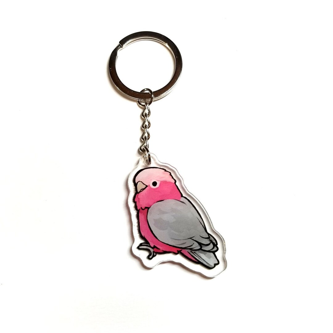 Galah / Rose-breasted Cockatoo Keychain - Etsy
