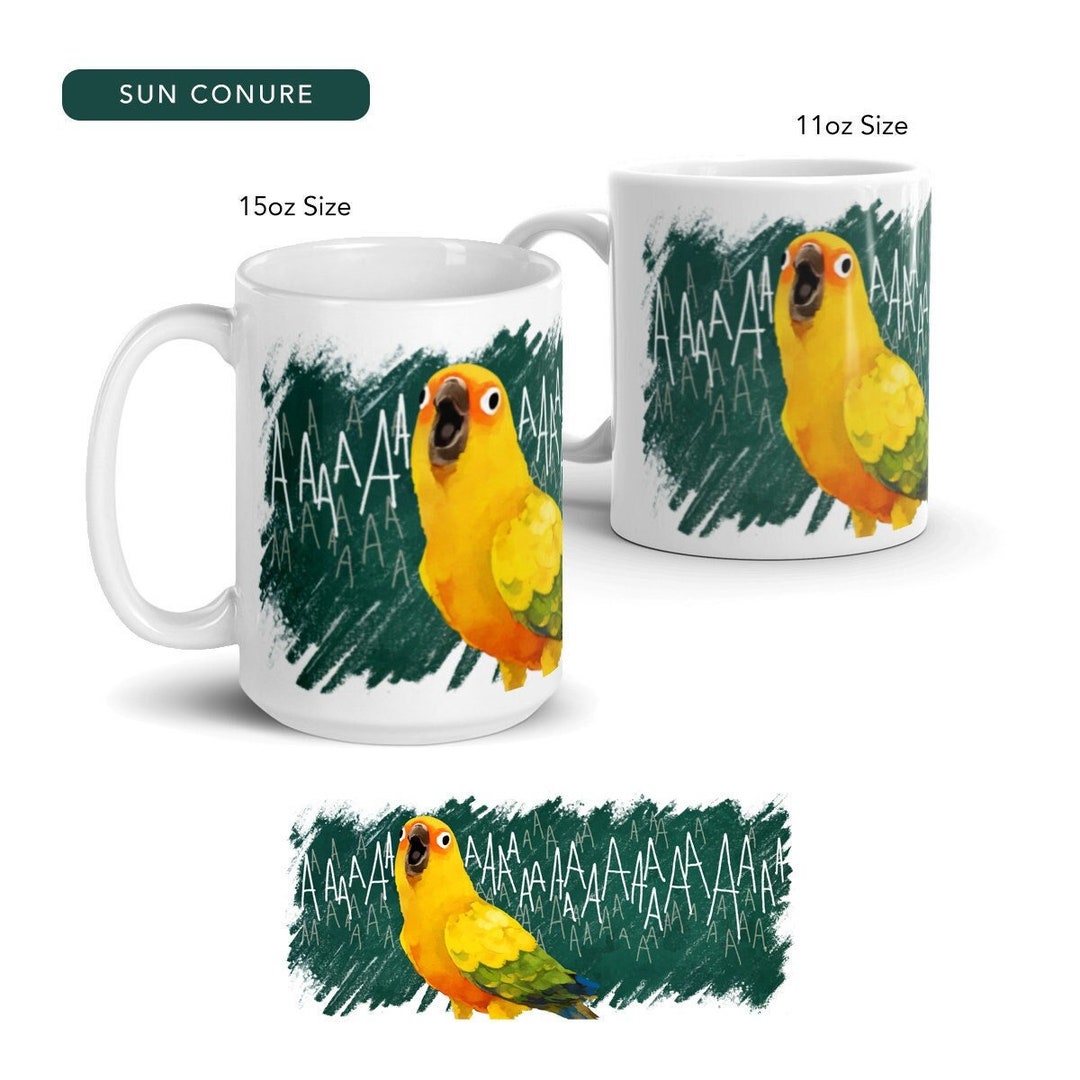 Screaming Sun / Jenday Conure Mug - Etsy