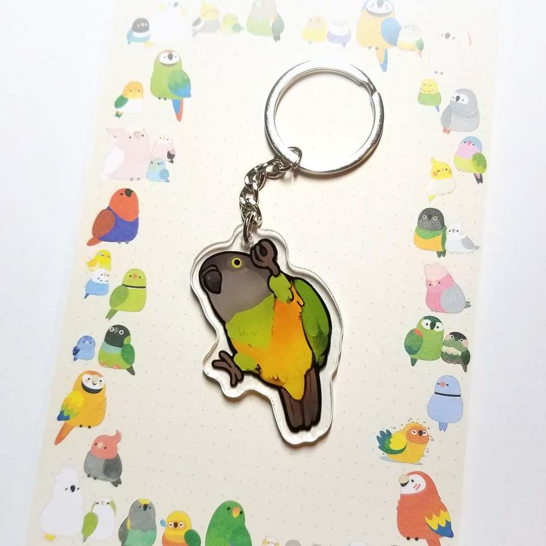 Dangling Senegal Parrot Keychain - Etsy España