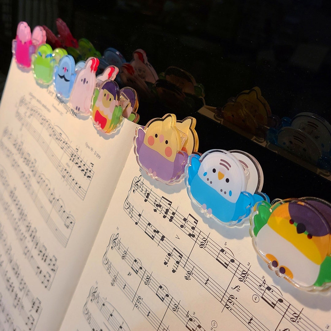 Birdy Journal Clips - Acrylic Clip for Books, Binders, Bags - Etsy