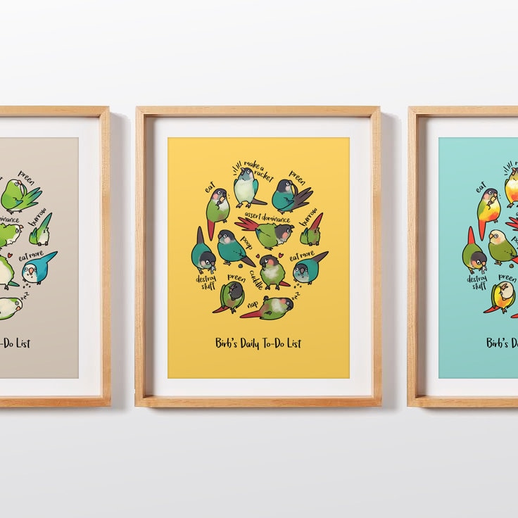 Birb's Daily To-do List Poster | Etsy Australia