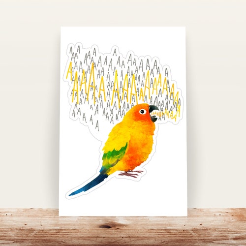 Screaming Conure Enamel Pin green Cheek / Sun / Nanday | Etsy