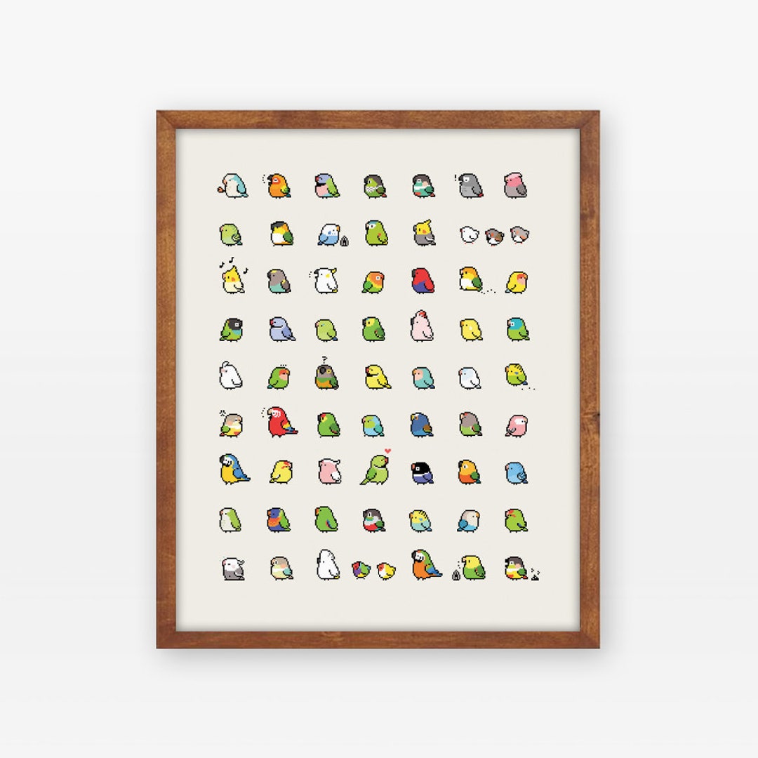 8-bit Birbs Poster - Etsy