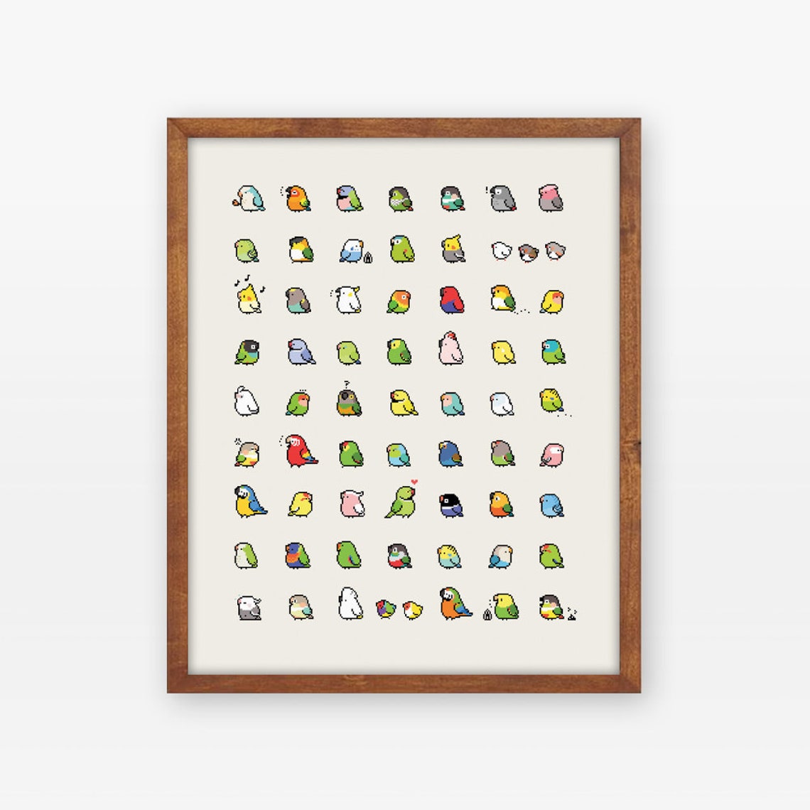 8-bit Birbs Poster - Etsy
