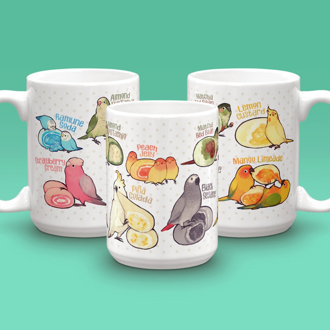 Bird Mochi Flavors Large Mug - Etsy