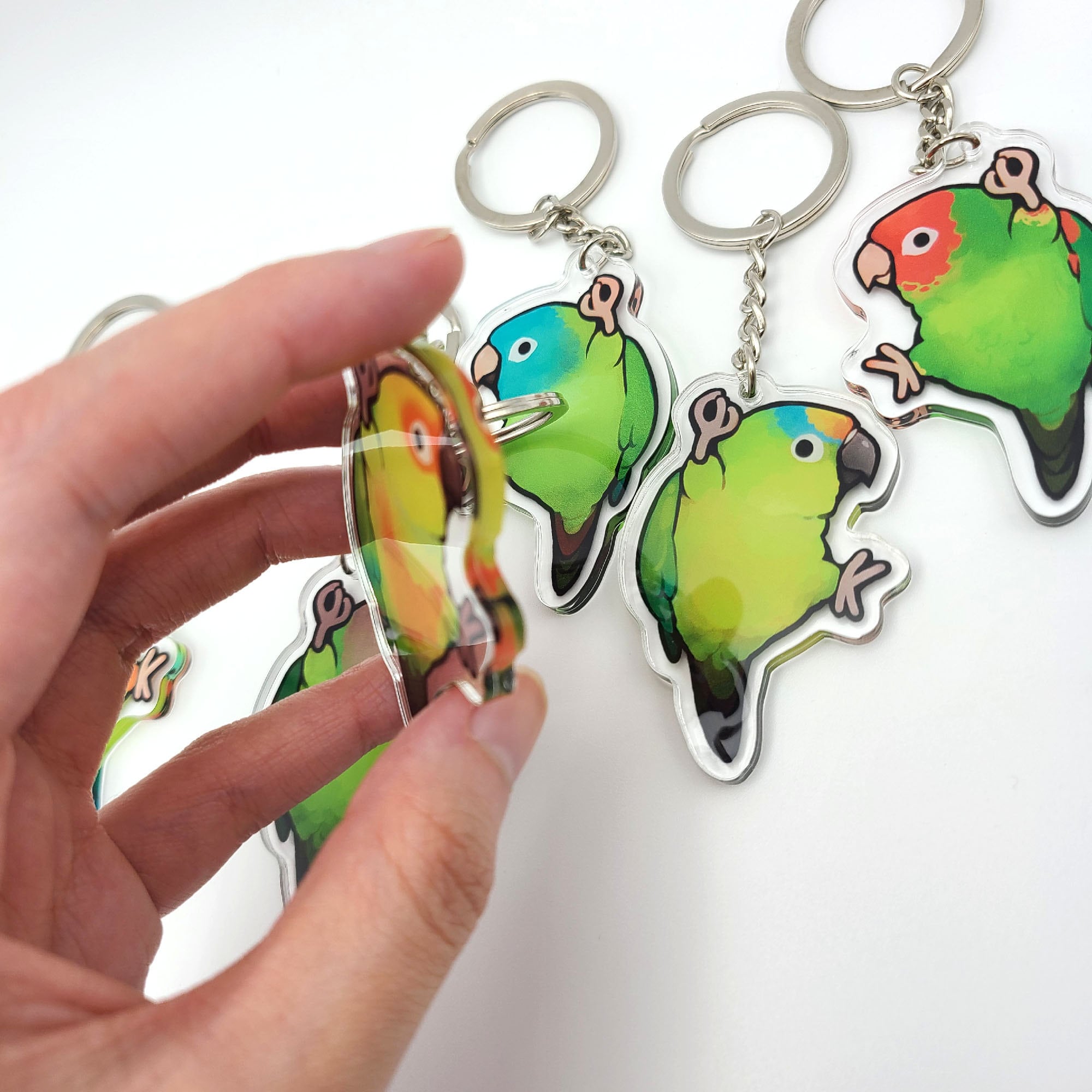 Dangling Conure Keychain - Etsy