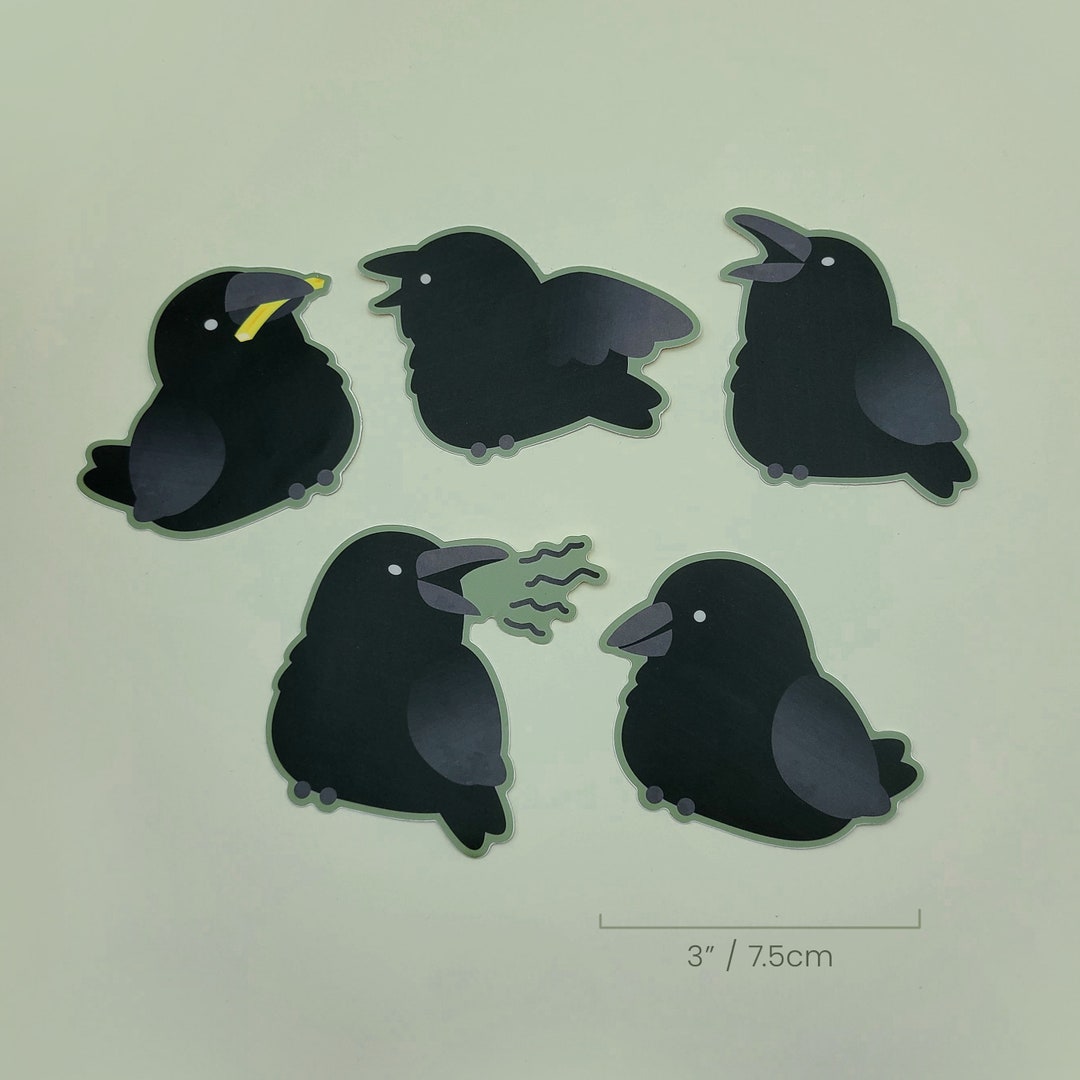 Crow Stickers 3-inch Vinyl - Etsy