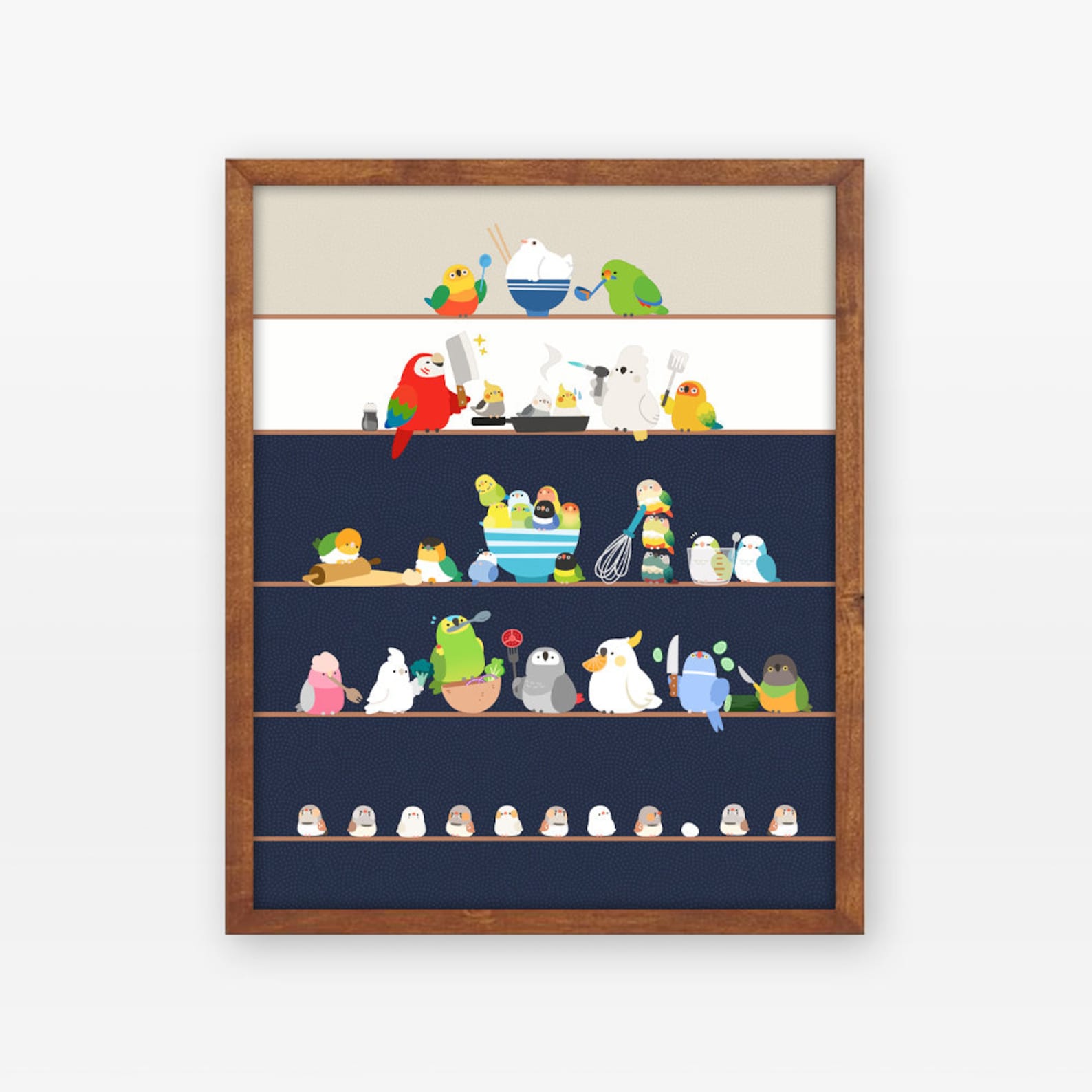 Cooking Birds Poster - Etsy