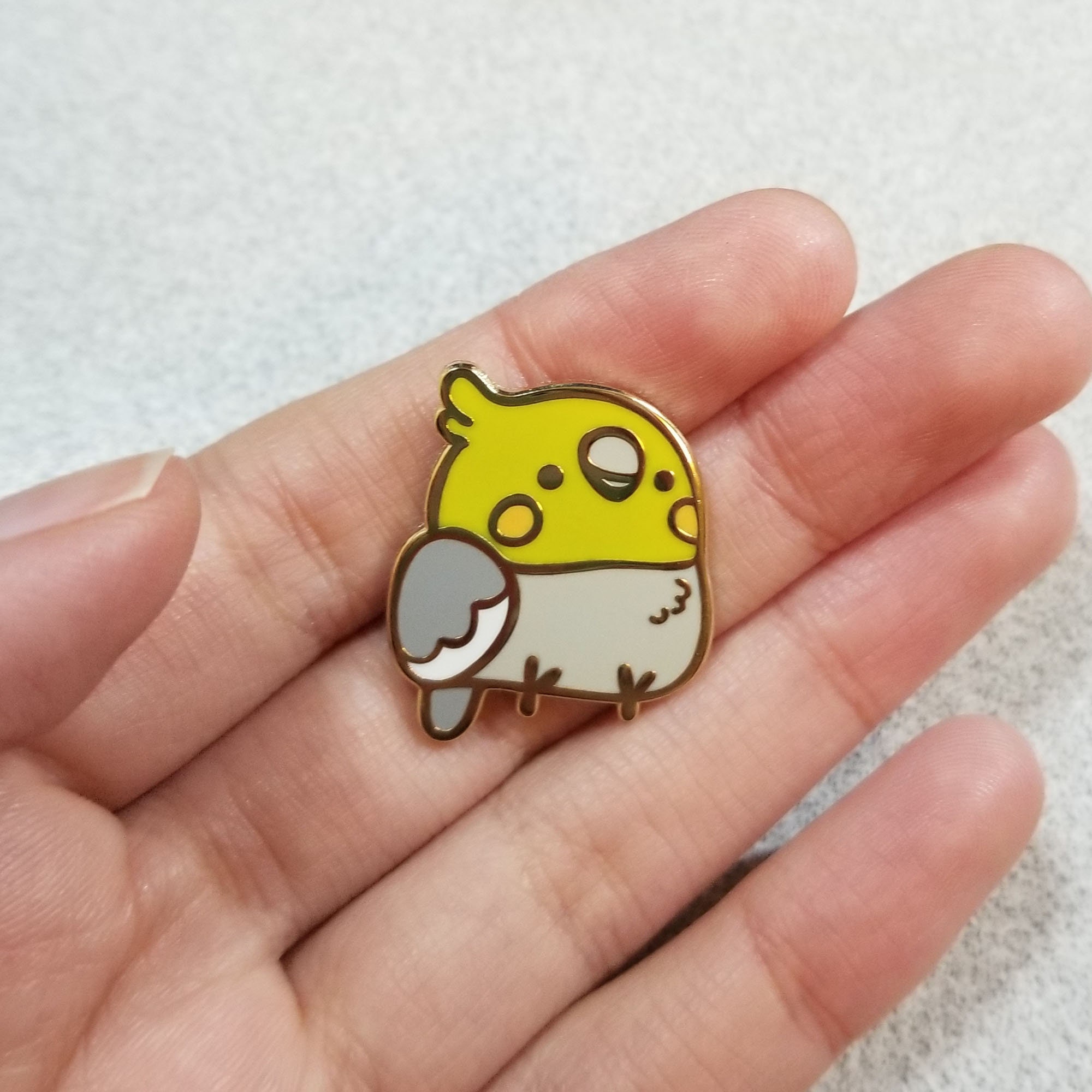 Pudgy Cockatiel Enamel Pin - Etsy