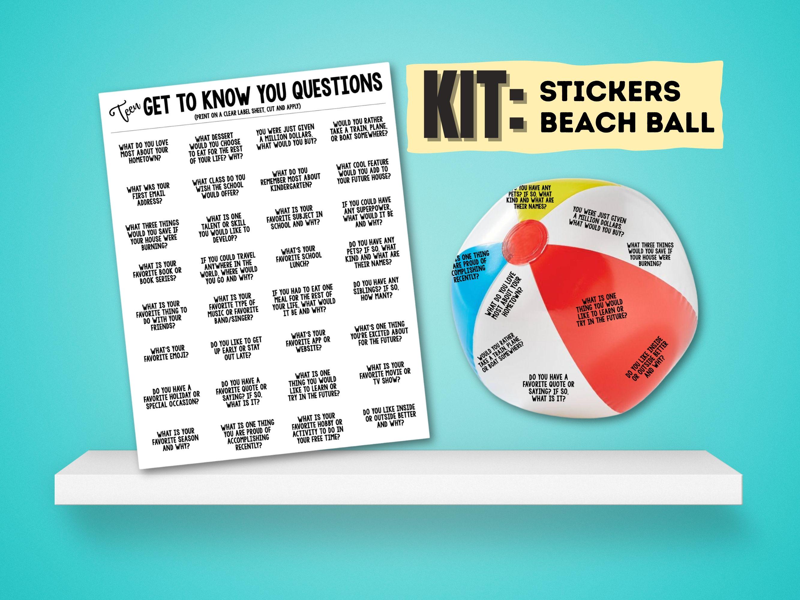 Teen Beach Ball Get to Know You Ice Breaker Game Youth Game Kit - Etsy