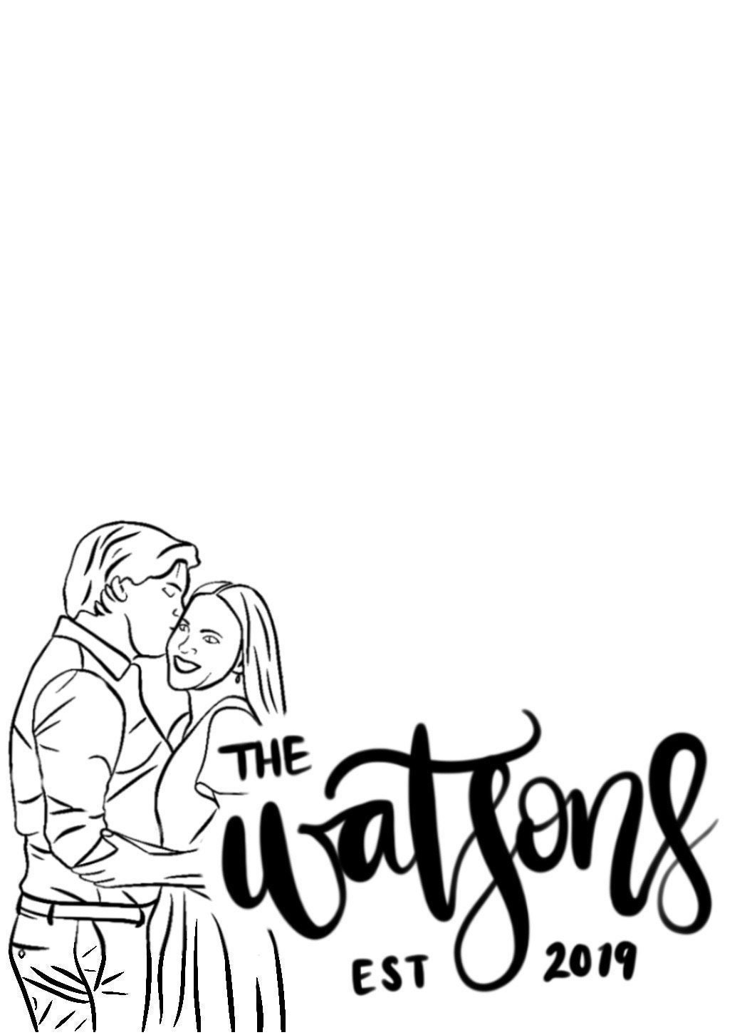 Custom Line Art Greeting Cards, Digital Download - Etsy