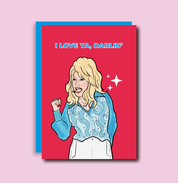 Dolly Parton Card I Love Ya Darlin' Card Dolly Parton | Etsy Australia